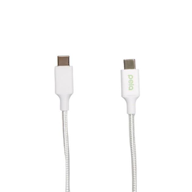 White USB-C to USB-C Cable – Pela Case