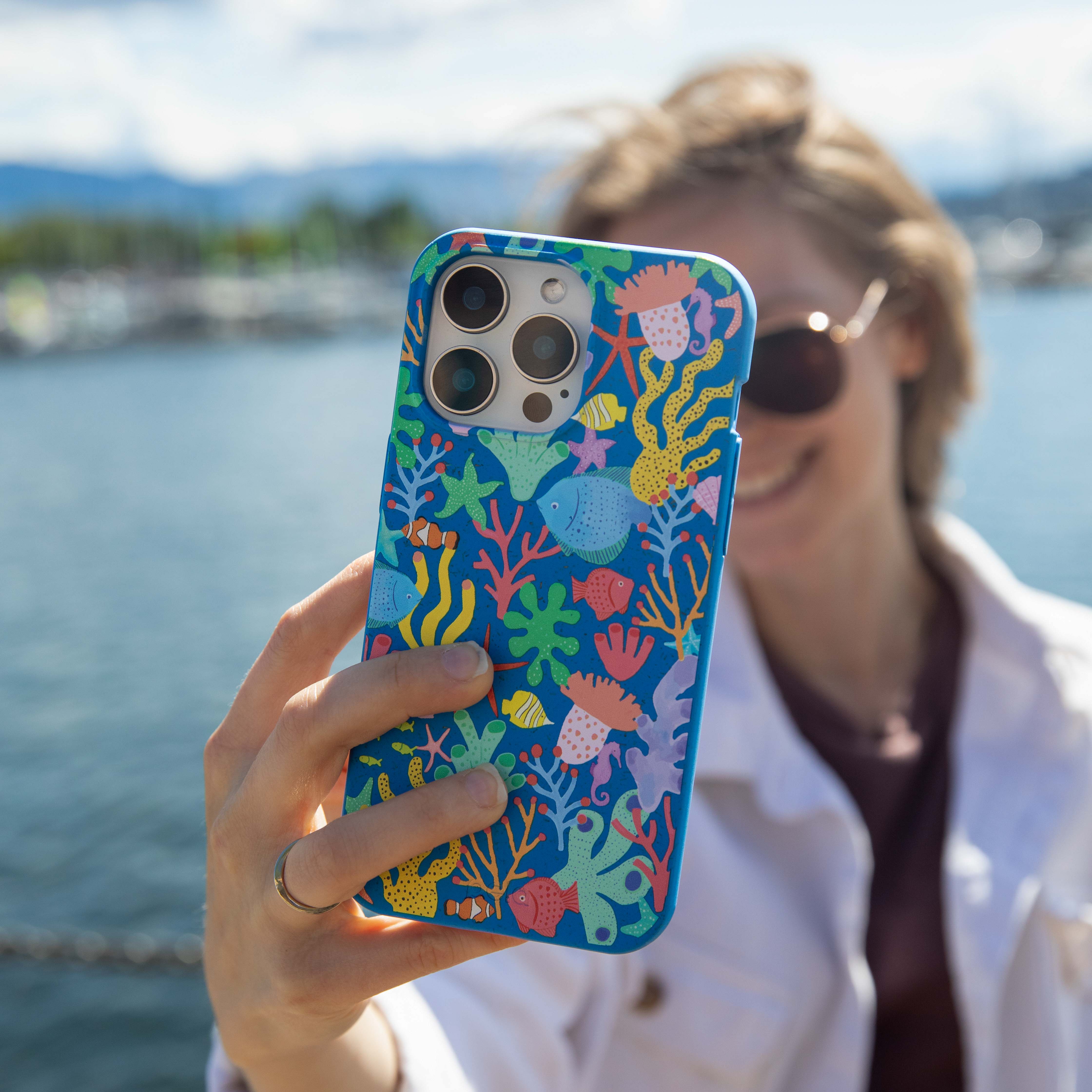 Electric Blue Underwater Blooms iPhone Air Case – Pela Case