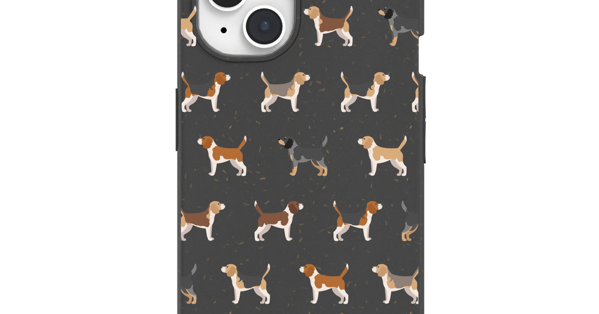 Black Beagle Buds iPhone 15 Case – Pela Case