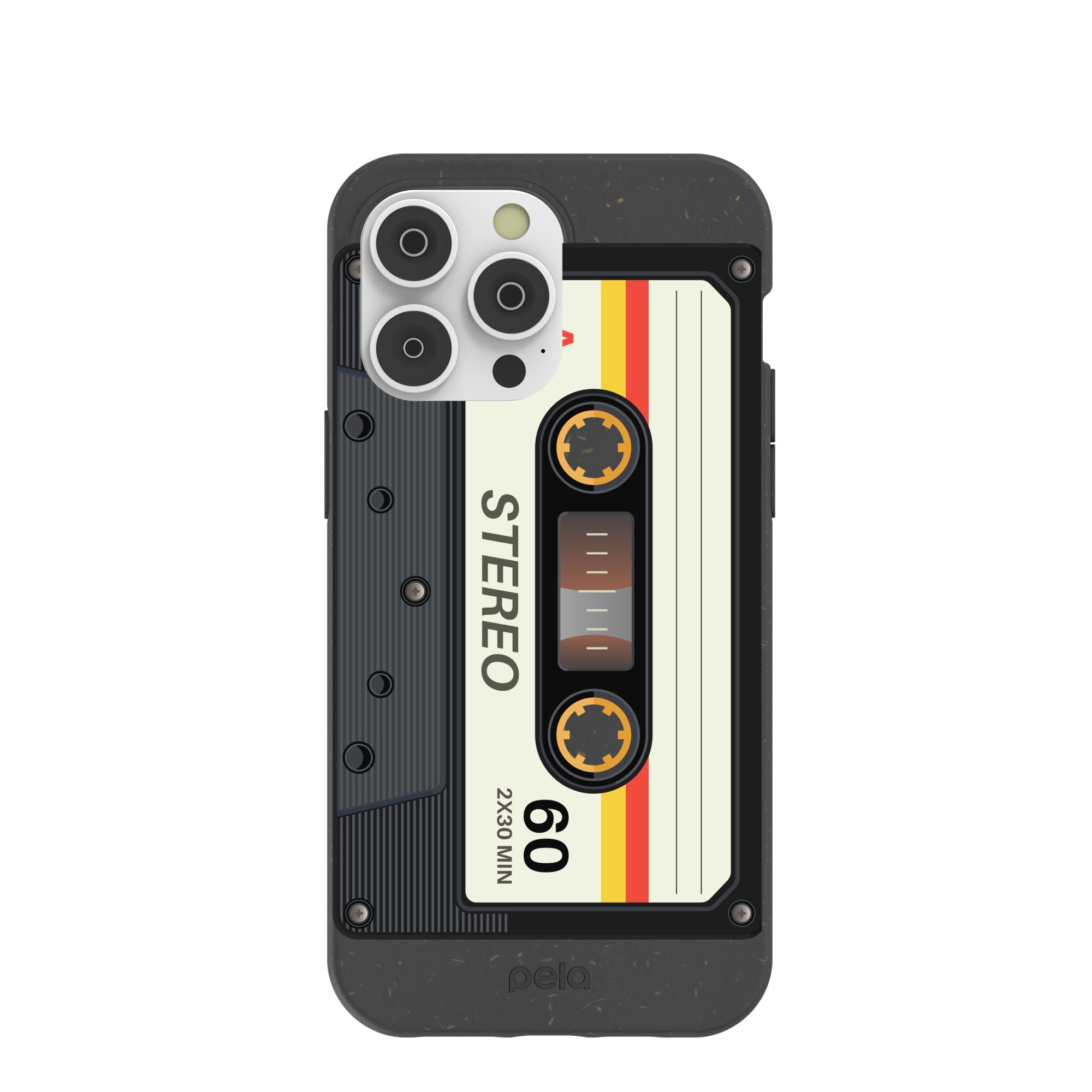 Black Cassette iPhone 14 Pro Max Case – Pela Case