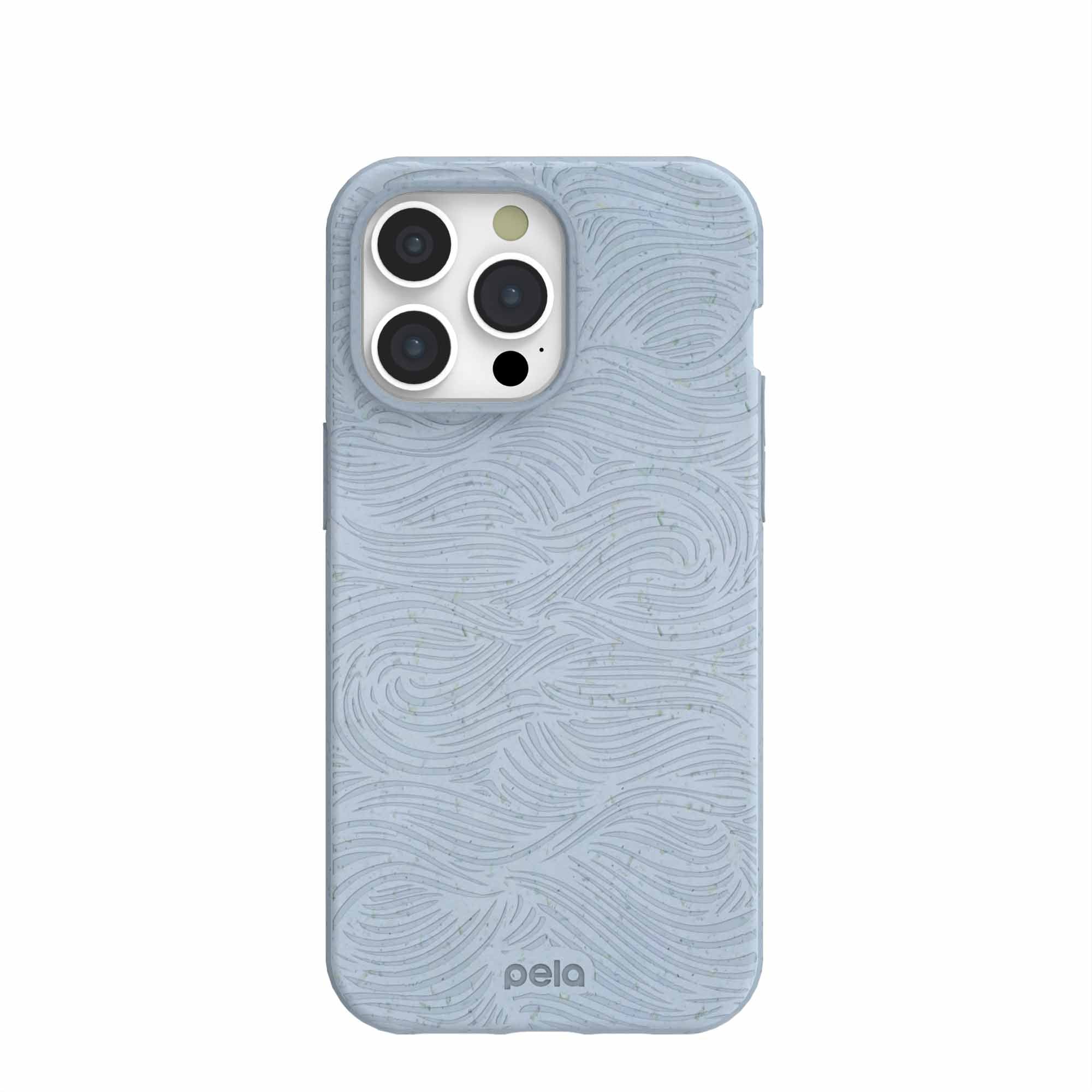 Powder Blue Ebb and Flow iPhone 15 Pro Max Case – Pela Case