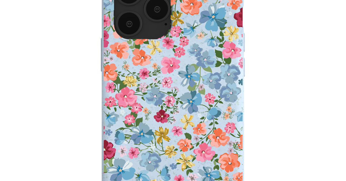 Powder Blue Fleurs iPhone 11 Pro Case – Pela Case