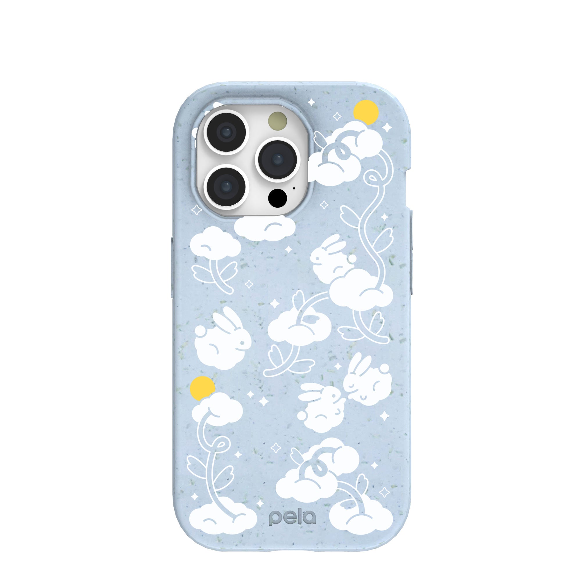 Powder Blue Fluffy Flower iPhone 15 Pro Case – Pela Case