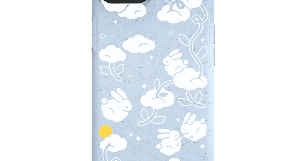 Powder Blue Fluffy Flower iPhone 6/6s/7/8/SE Case – Pela Case