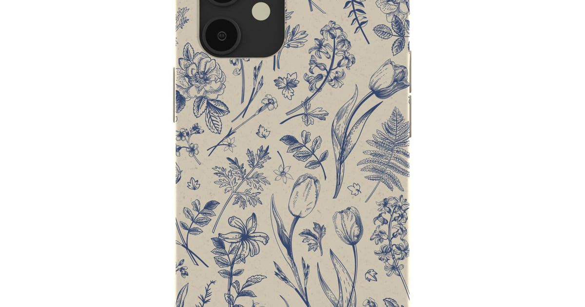 London Fog Indigo Bouquet iPhone 12/ iPhone 12 Pro Case – Pela Case