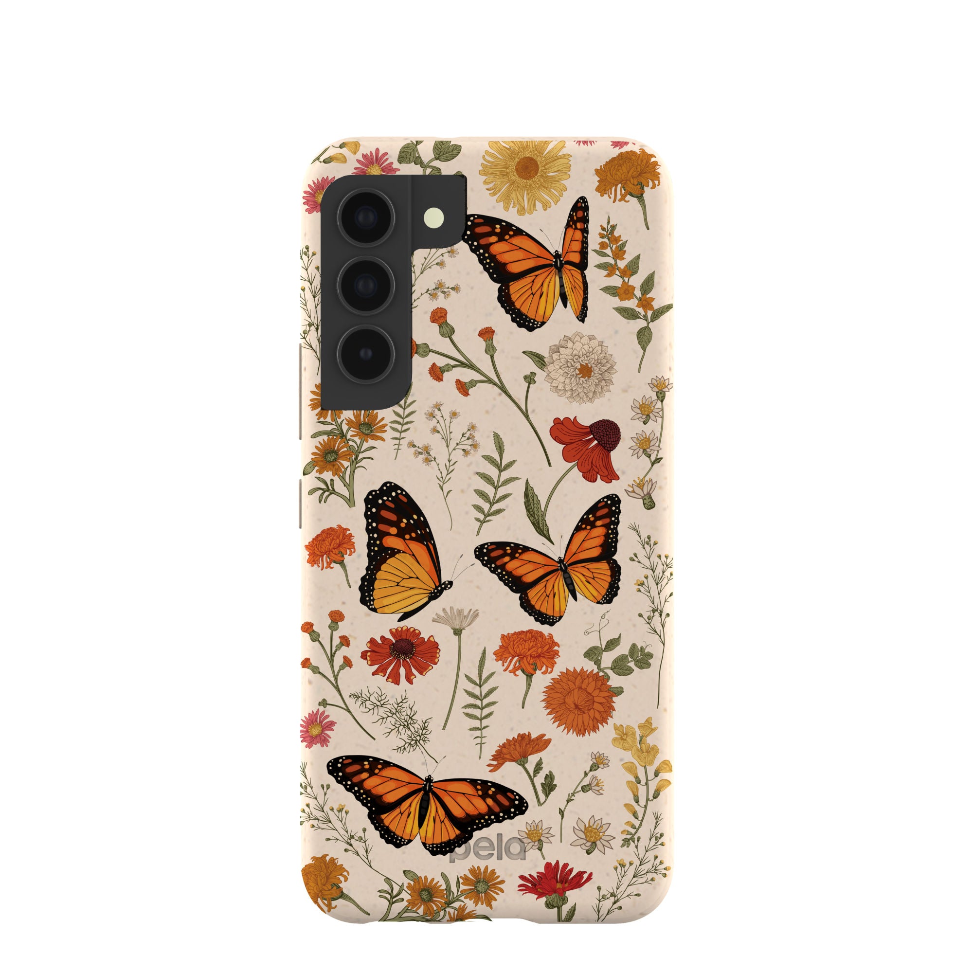 Seashell Monarch Butterfly Samsung Galaxy S22 Case – Pela Case