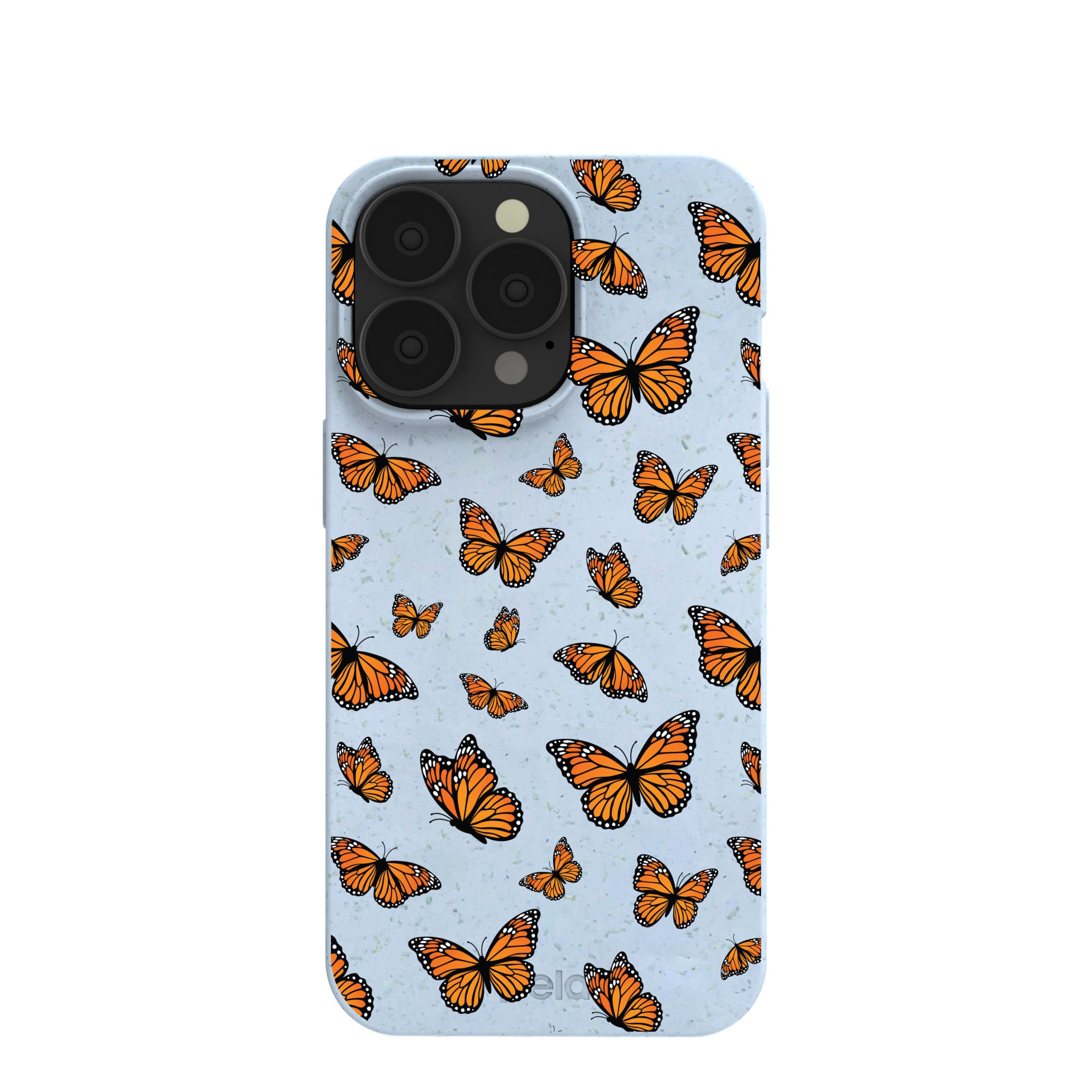 Powder Blue Monarchs in flight iPhone 13 Pro Case – Pela Case