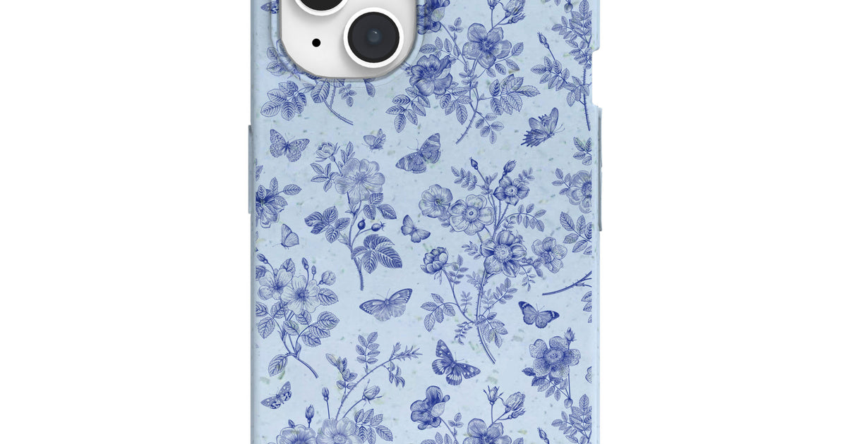 Powder Blue Porcelain iPhone 15 Case – Pela Case
