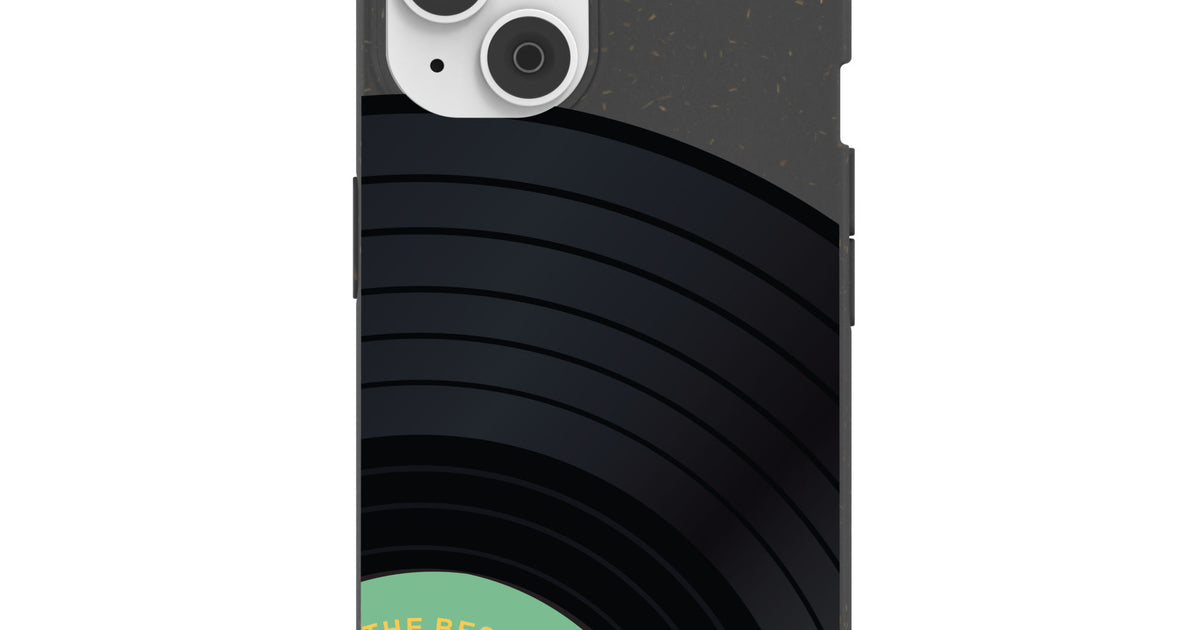 Black Vinyl Vibes iPhone 14 Case – Pela Case